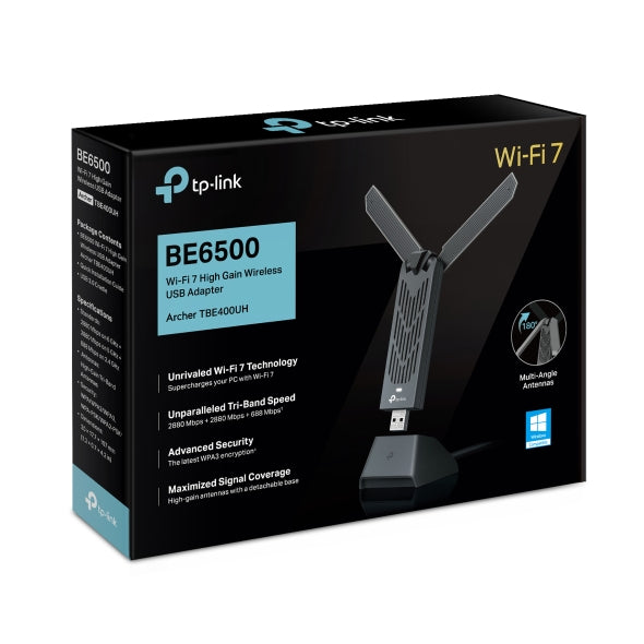 Tp-Link Archer TBE400UH I BE6500 Wi-Fi 7 High Gain Wireless USB Adapte ...