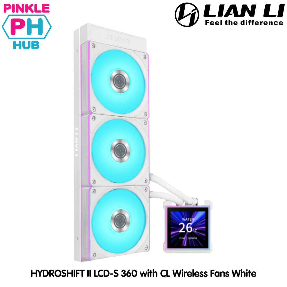 LIAN-LI HYDROSHIFT II LCD-S 360 with CL wireless fans Black | White ...